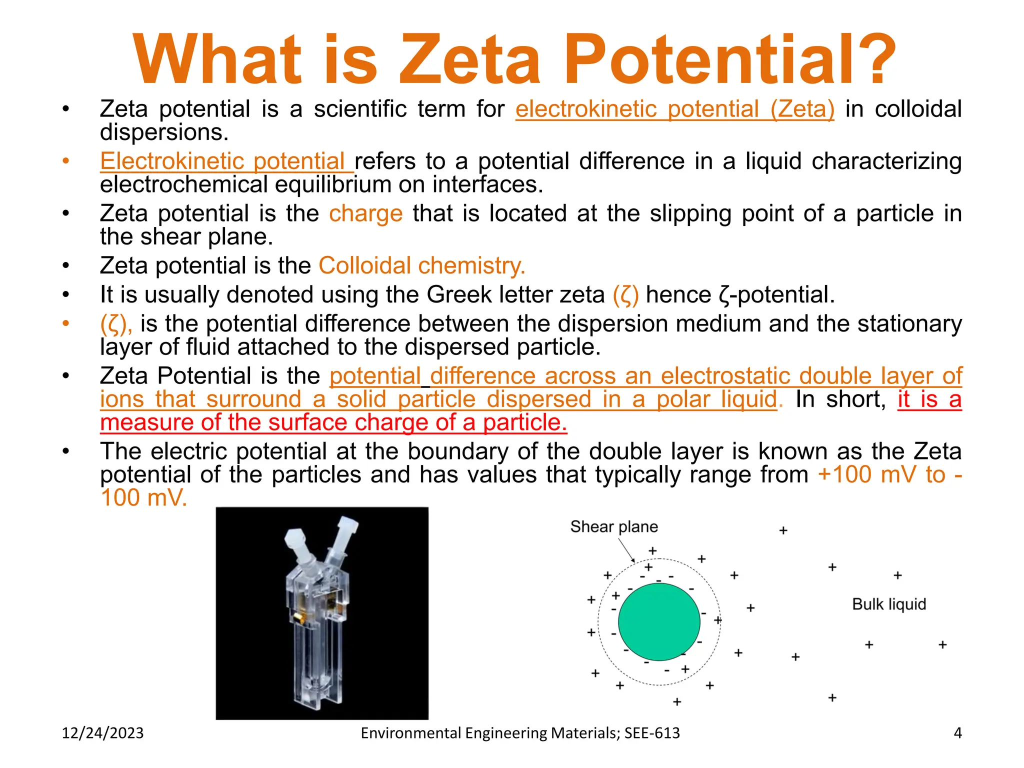 Nanomaterial; Zeta Potential Presentation | PDF
