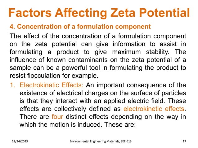 Nanomaterial; Zeta Potential Presentation | PDF