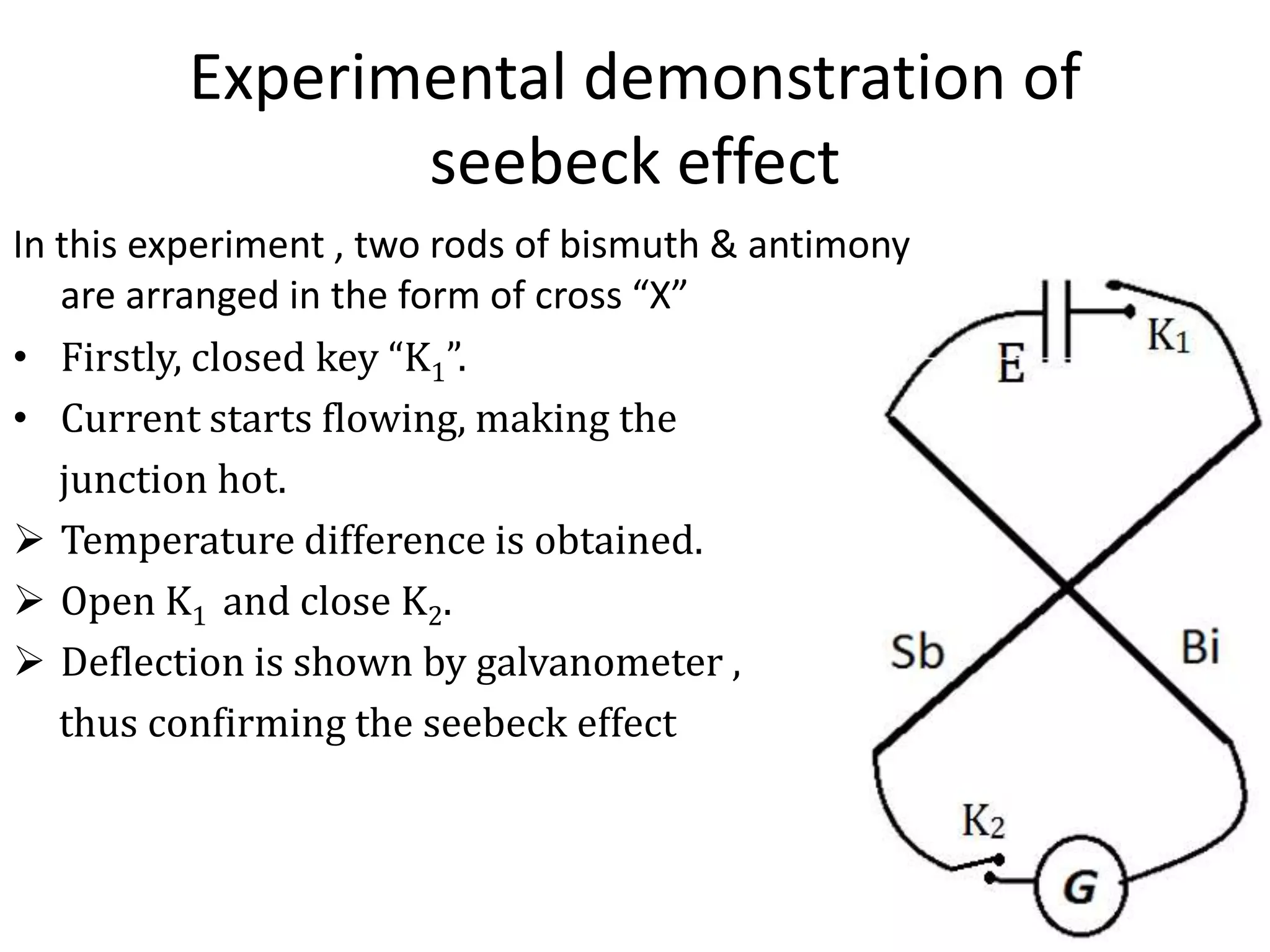 Seebeck effect & peltier effect | PPTX