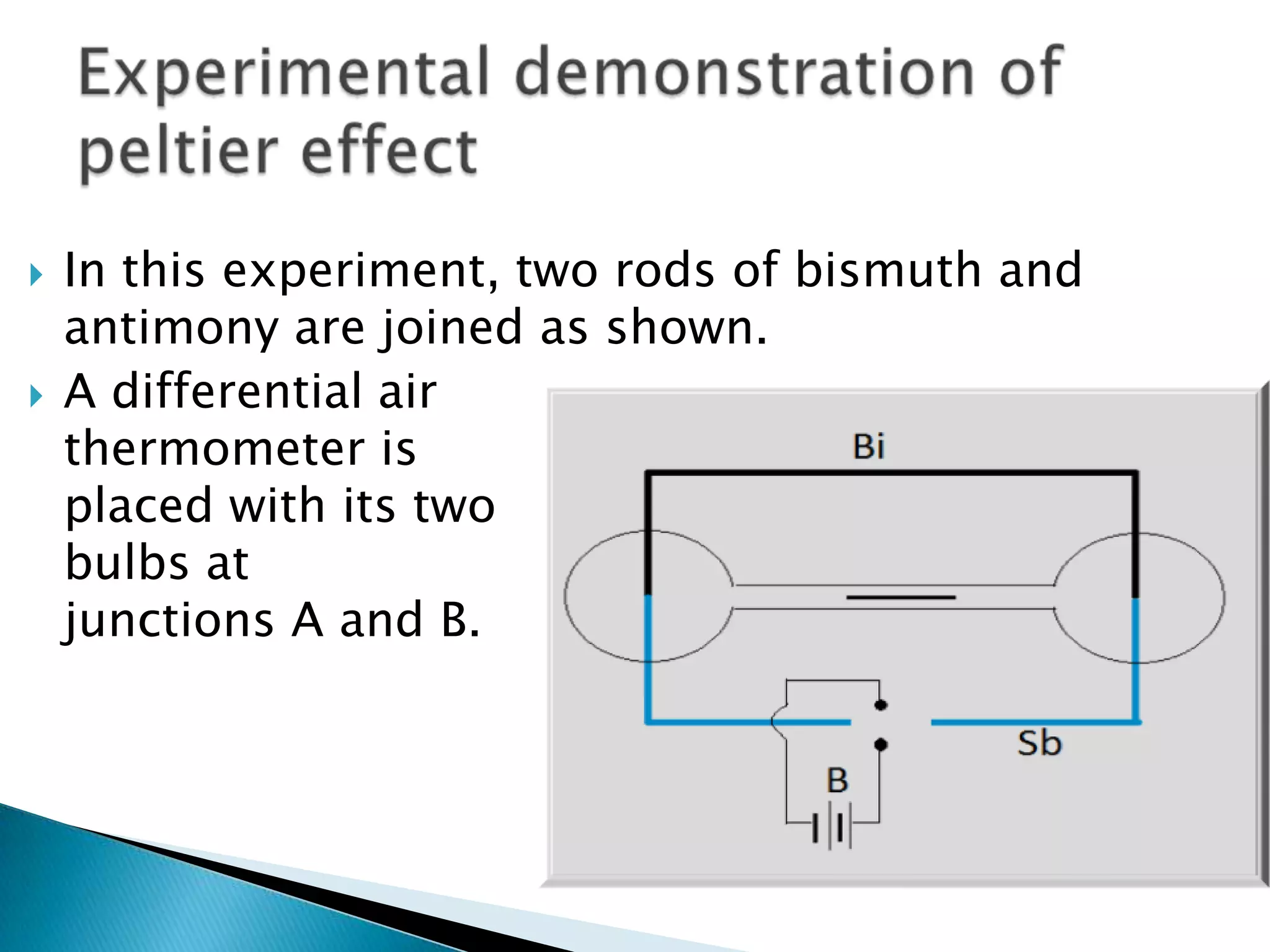 Seebeck effect & peltier effect | PPTX