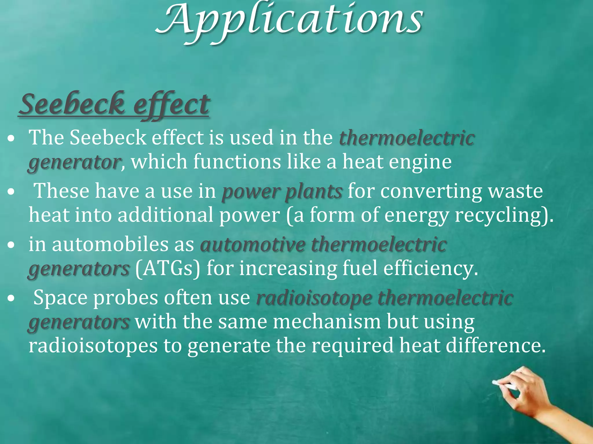 Seebeck effect & peltier effect | PPTX