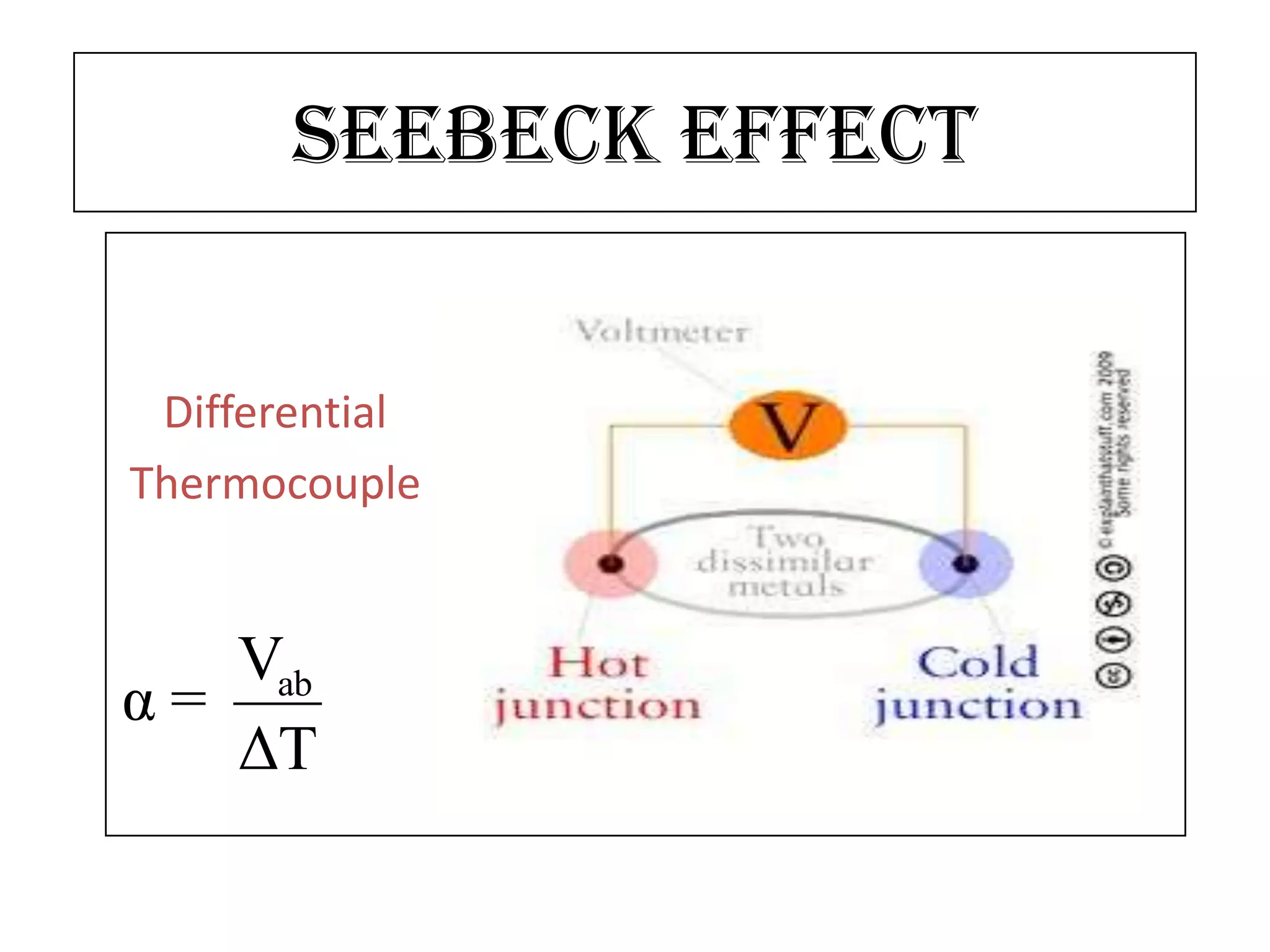 Seebeck effect & peltier effect | PPTX