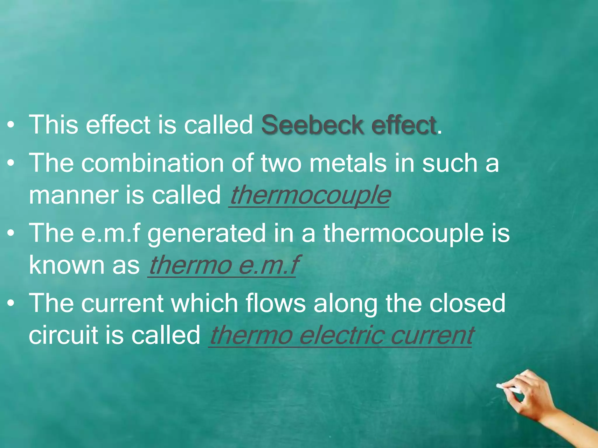 Seebeck effect & peltier effect | PPTX