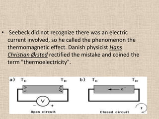 Seebeck effect & peltier effect | PPTX