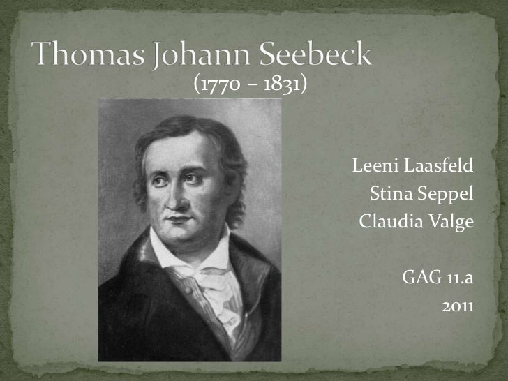 Thomas Johann Seebeck - Alchetron, The Free Social Encyclopedia