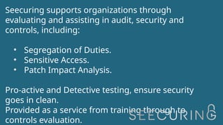 Reduce License costs and increase security in Oracle Applications | PPT