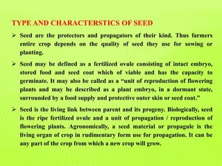 Seed type and characterstics | PPTX