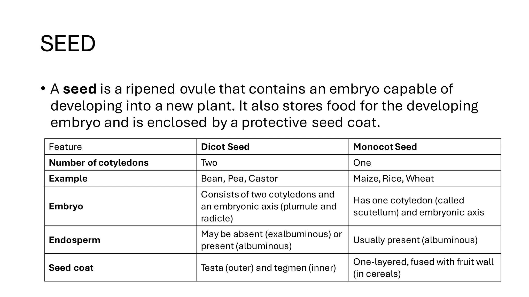 SEED- TYPES, GERMINATION AND MEANS OF DISPERSAL | PDF