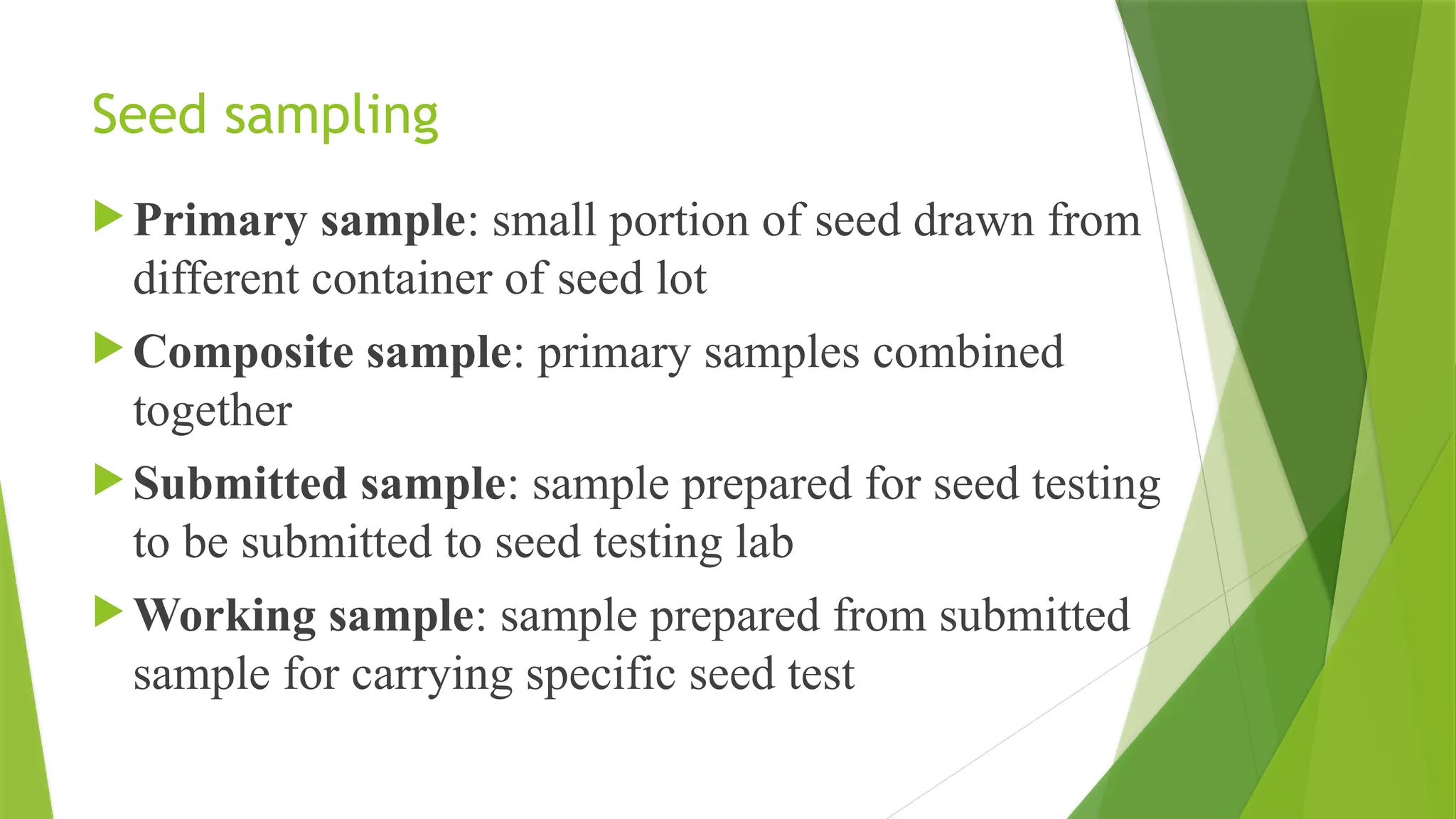 Seed quality testing of vegetable seeds at lab | PPTX