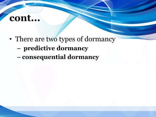 Seed and bud dormancy | PPTX