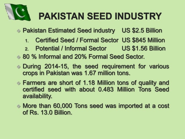 SEED BUSINESS IN PAKISTAN | PPTX