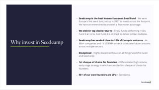 Seedcamp Fund V - VC Pitch Deck Examples | PDF