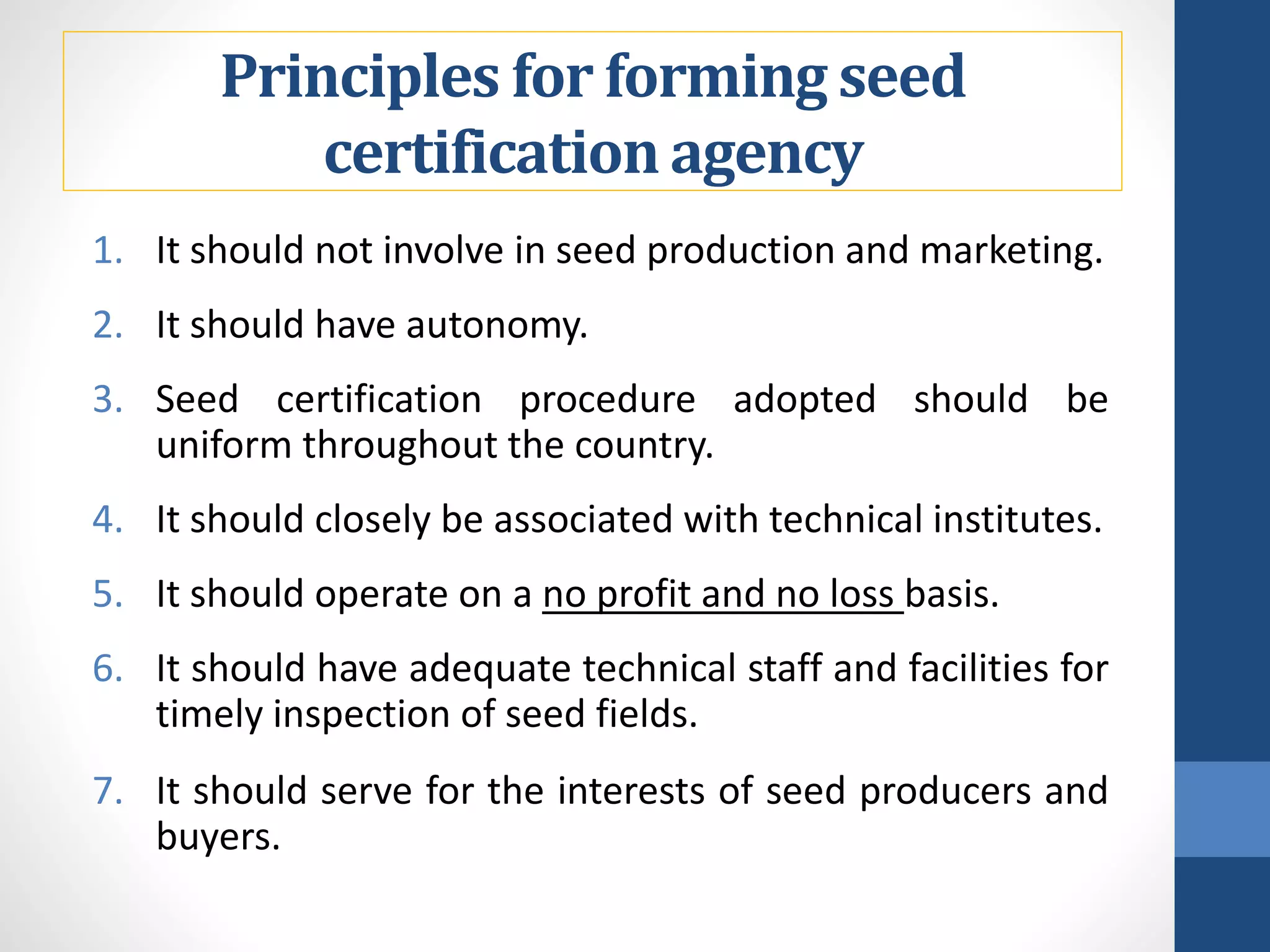 Seed certification | PPTX