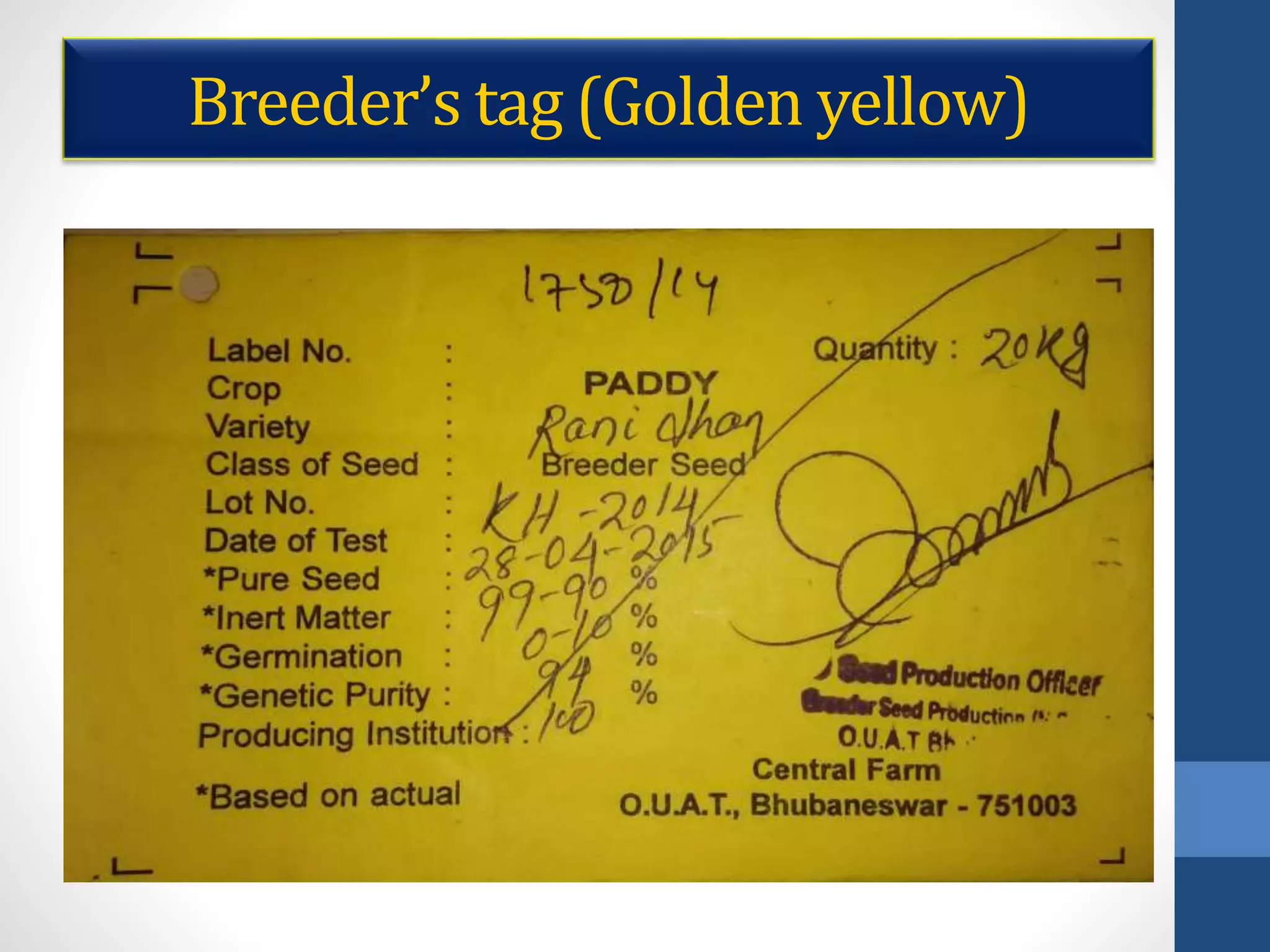 Seed certification | PPTX