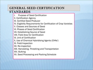 Seed certification | PPT