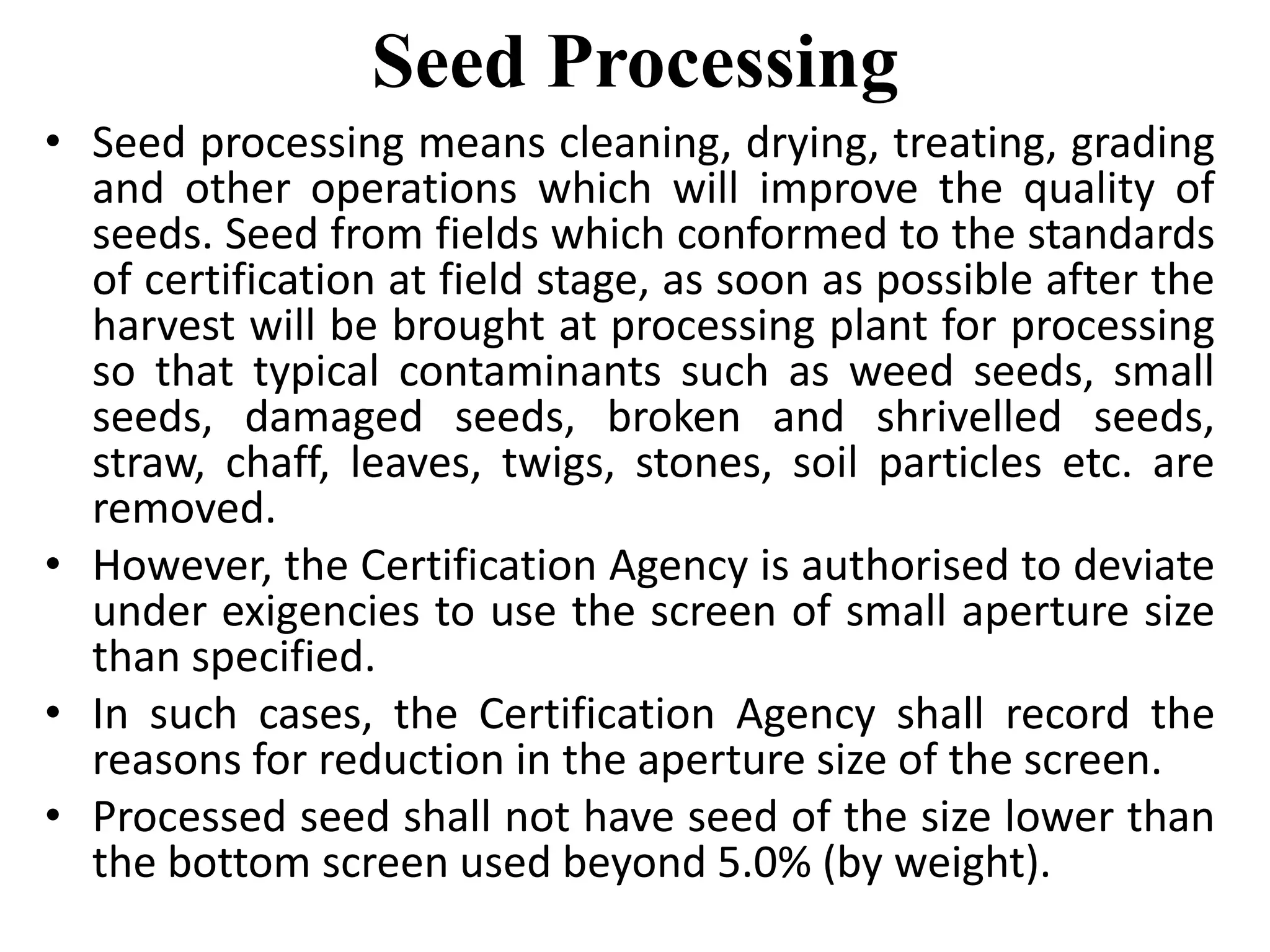 Seed certification procedure | PPTX