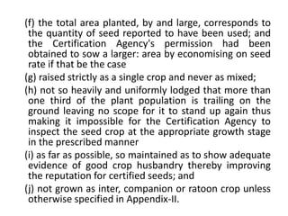 Seed certification procedure | PPTX