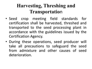 Seed certification procedure | PPTX