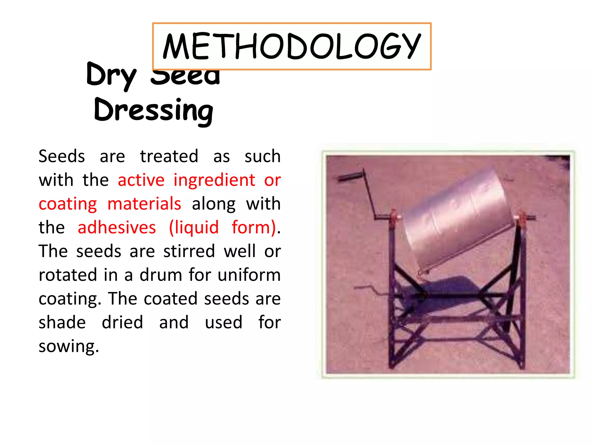 Seed coating a tool for quality seed production | PPTX