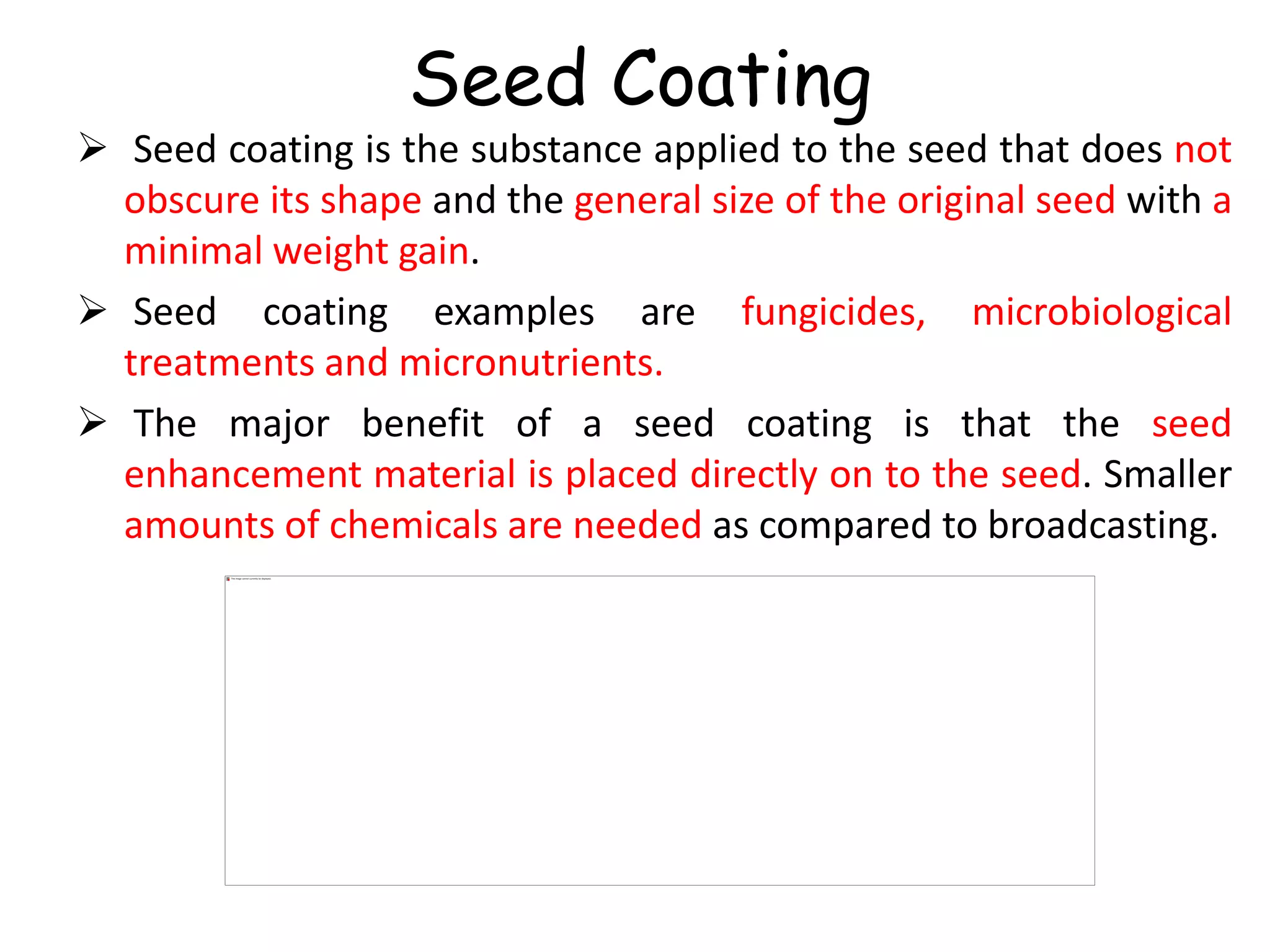 Seed coating a tool for quality seed production | PPTX