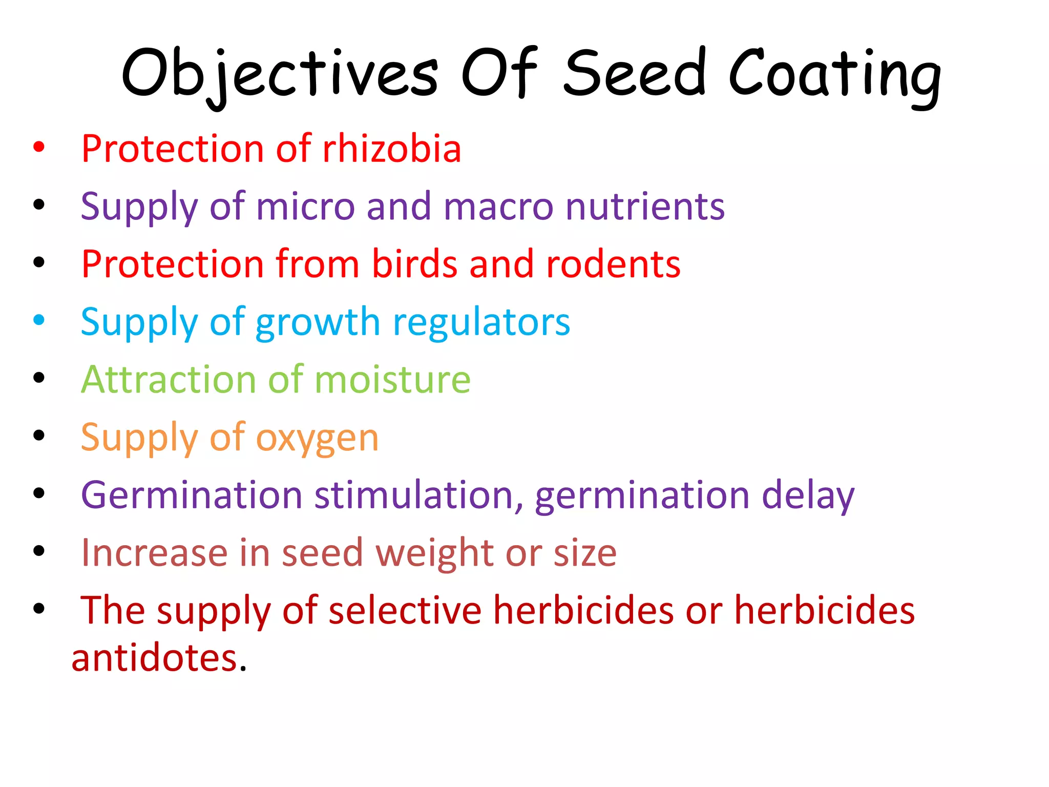 Seed coating a tool for quality seed production | PPTX