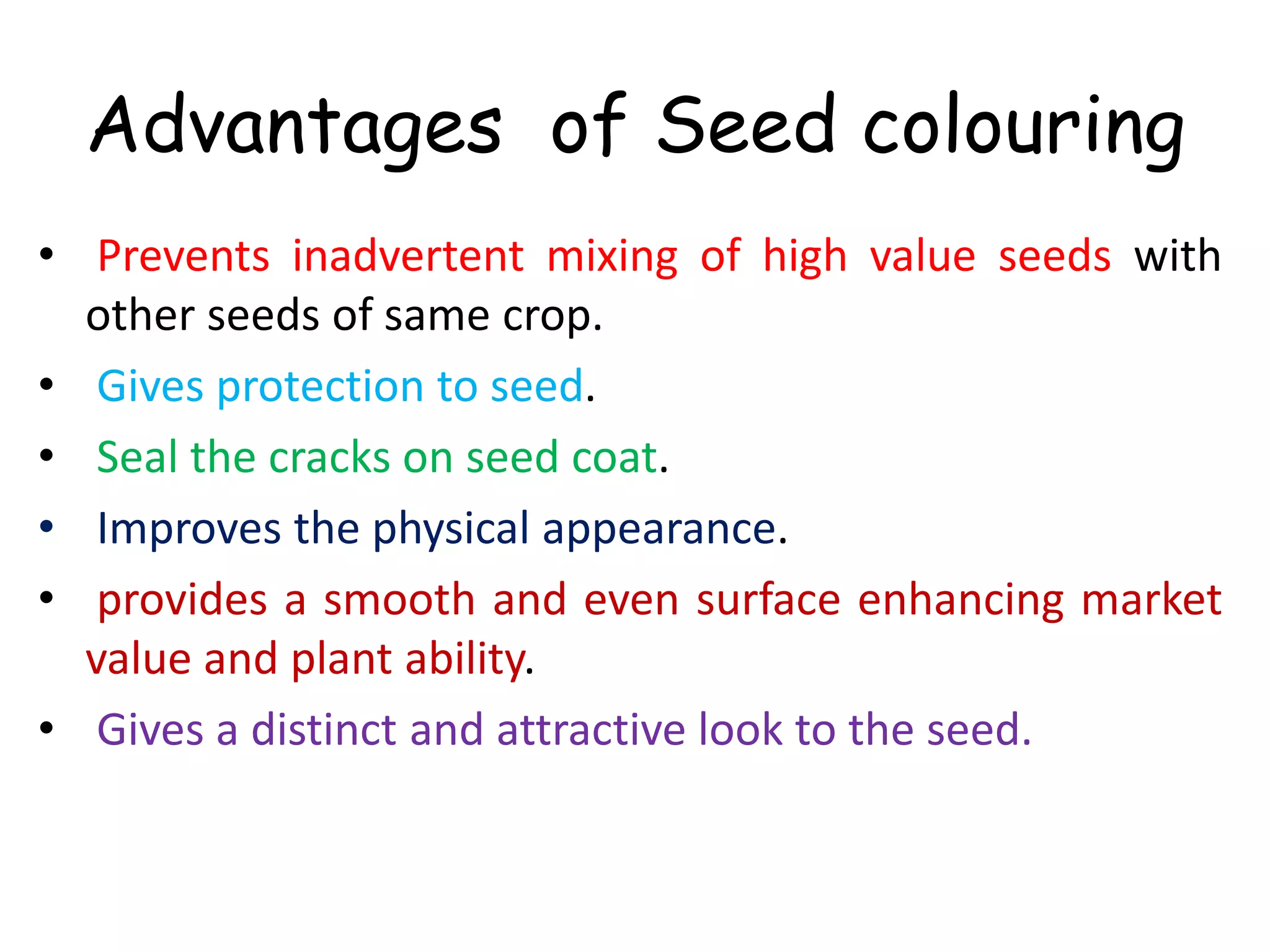 Seed coating a tool for quality seed production | PPTX
