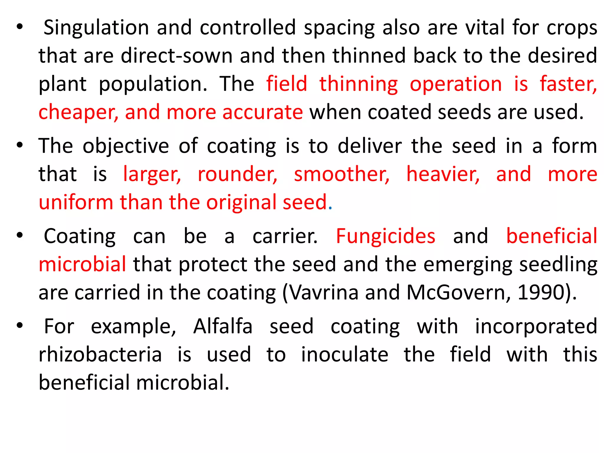 Seed coating a tool for quality seed production | PPTX