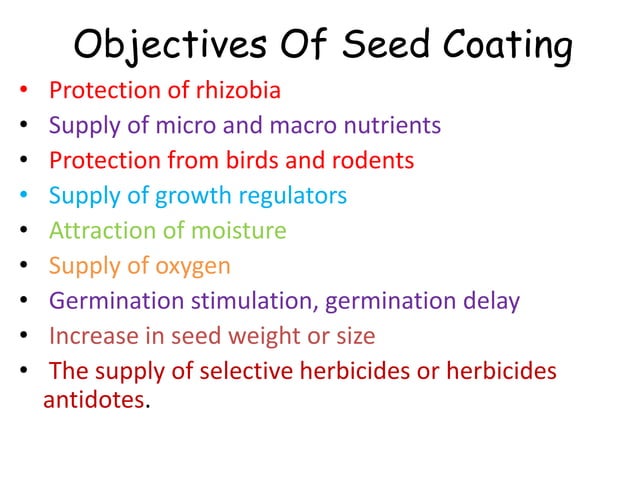Seed coating a tool for quality seed production | PPTX