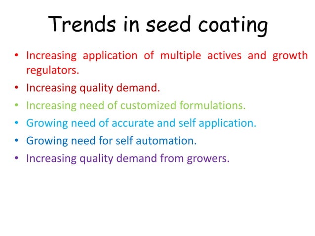 Seed coating a tool for quality seed production | PPTX