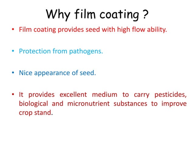 Seed coating a tool for quality seed production | PPTX
