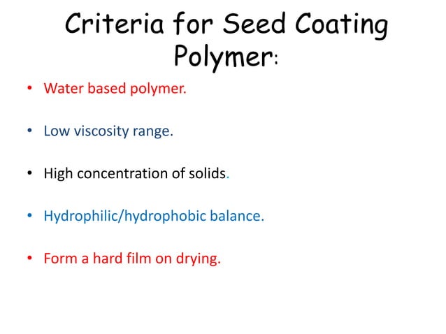 Seed coating a tool for quality seed production | PPTX