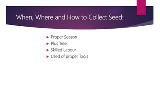 Seed collection and preservation | PPTX