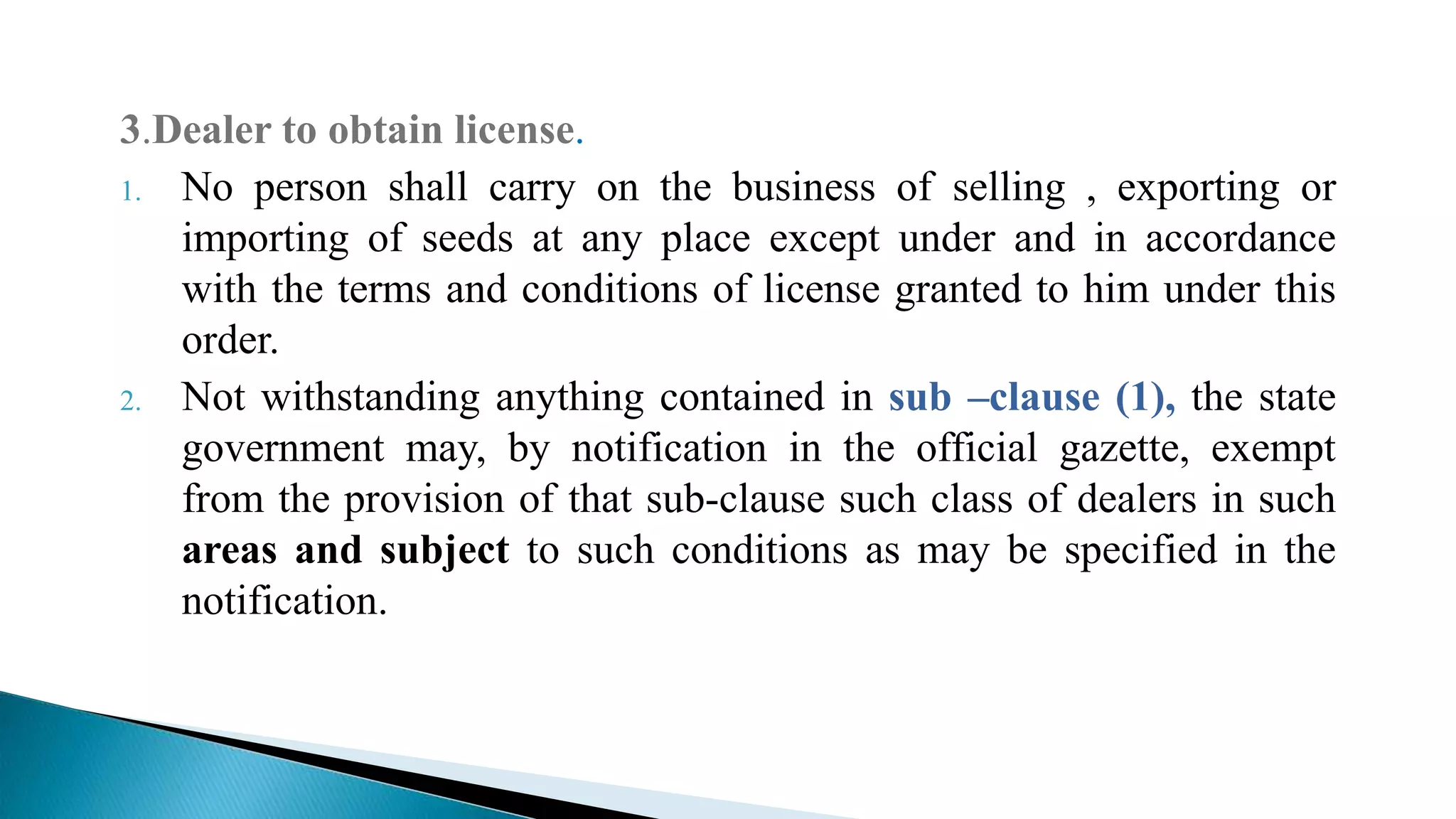 Seed control order 1983 | PPTX