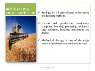 Seed deterioration and enhancement | PPTX