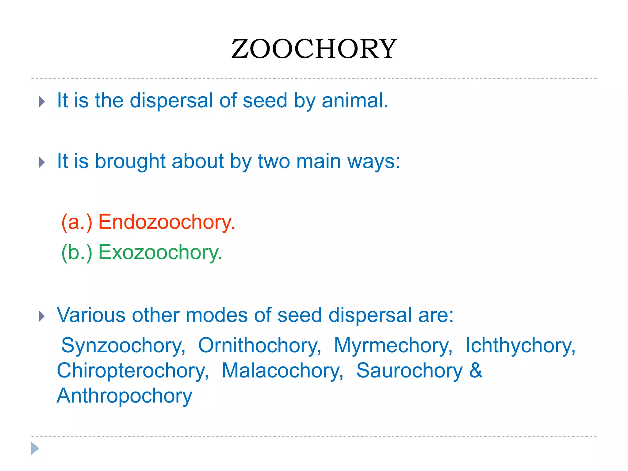 Seed Dispersal (Reproductive Biology of Angiosperms) | PPTX