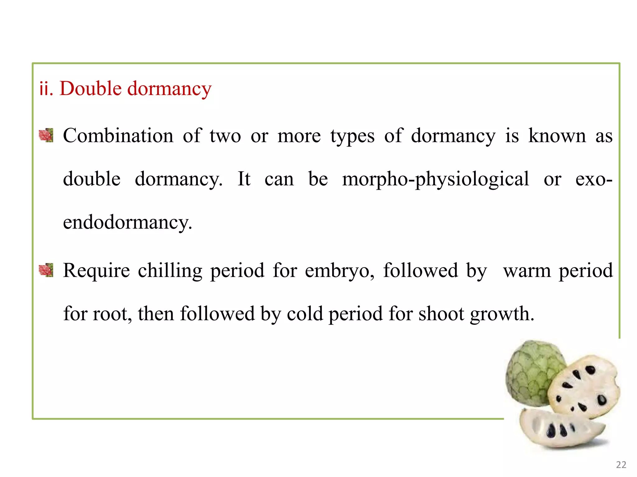 Seed dormancy in tropical fruit crops and measure to overcome it | PPT