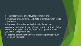 Seed dormancy (Plant Physiology) | PPTX