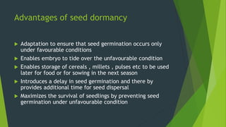 Seed dormancy (Plant Physiology) | PPTX