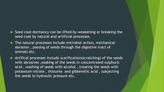Seed dormancy (Plant Physiology) | PPTX
