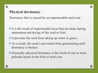 Seed dormancy | PPTX