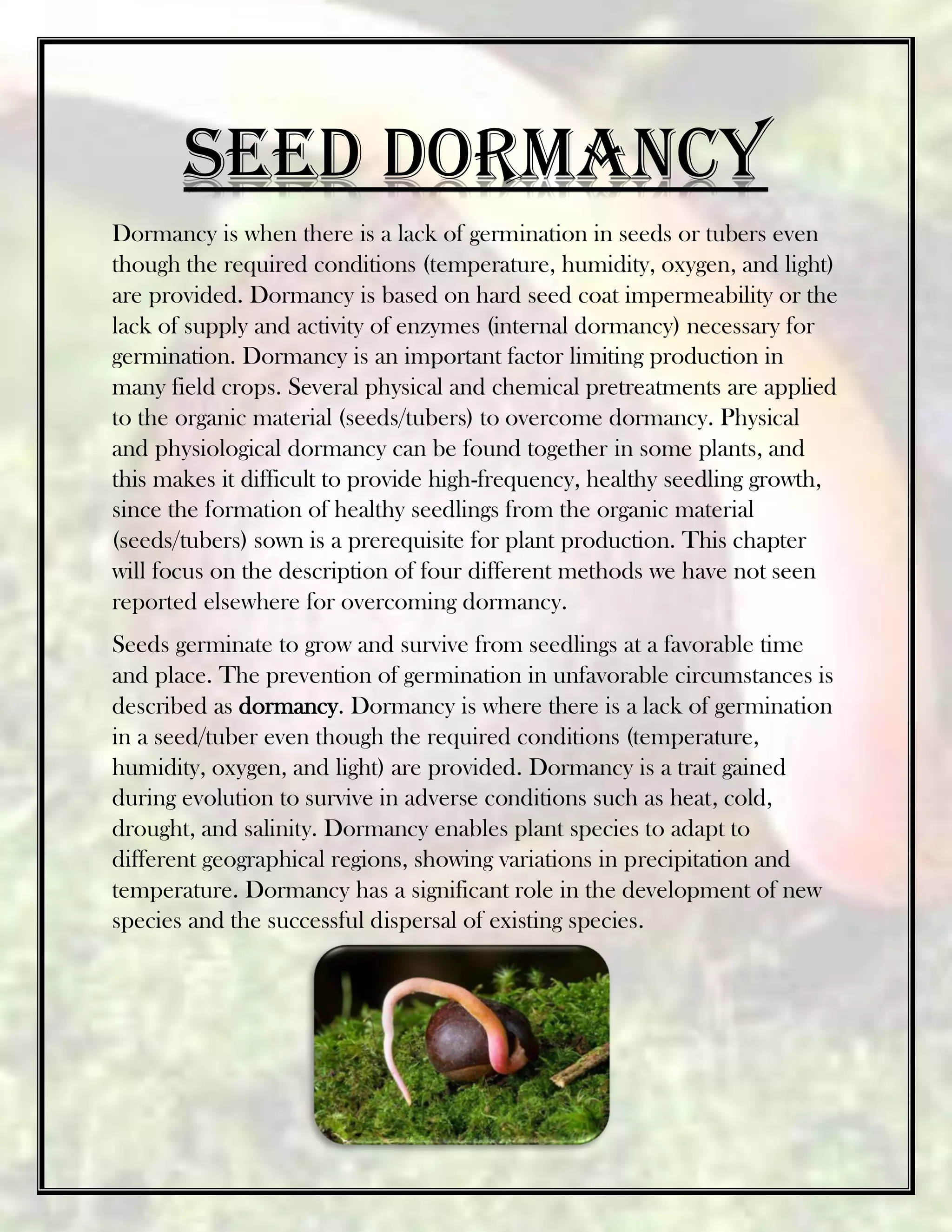 Seed dormancy | PDF