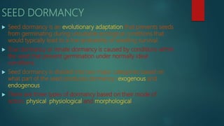 Seed dormancy | PPTX