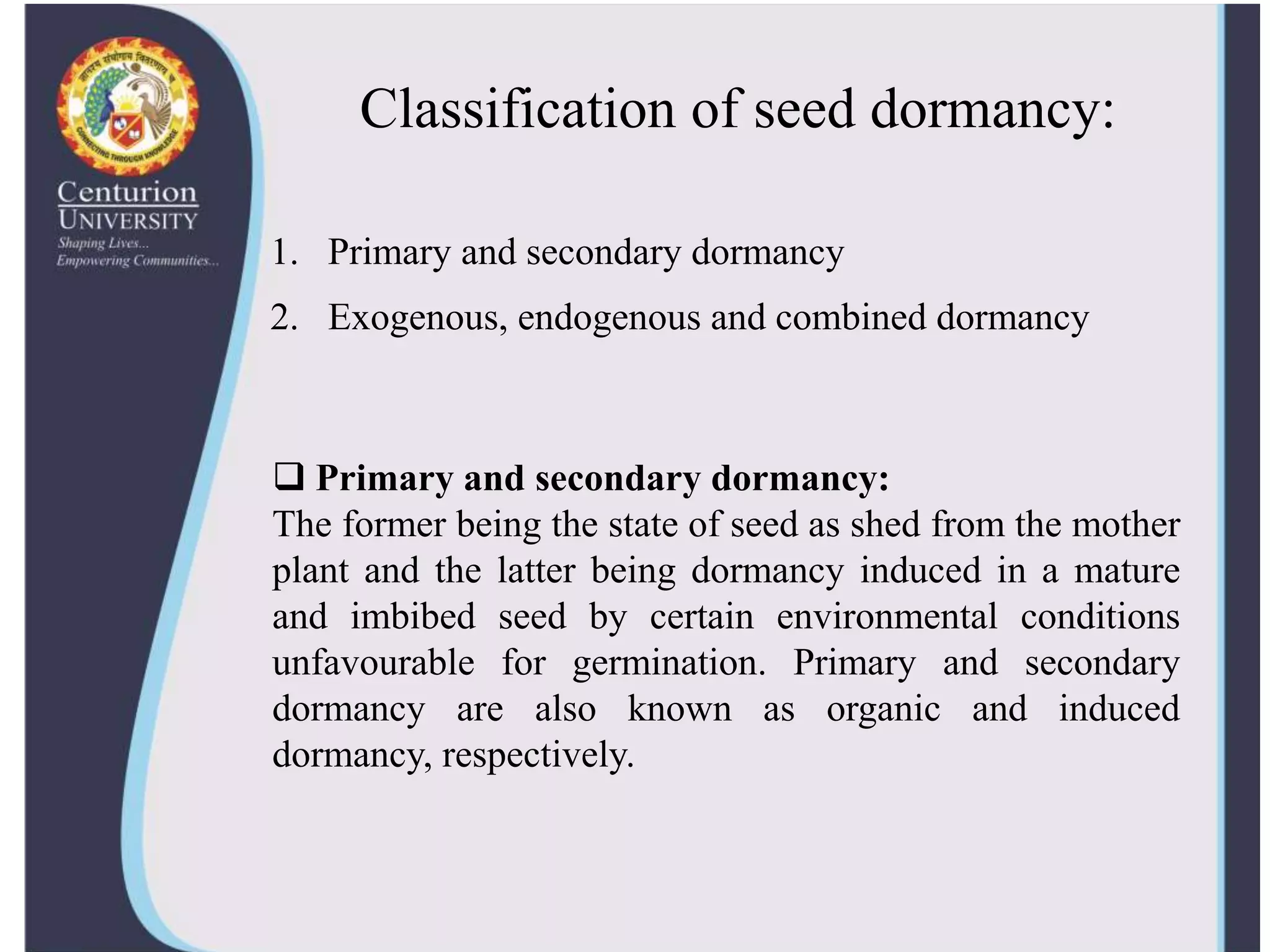 Seed dormancy | PPTX