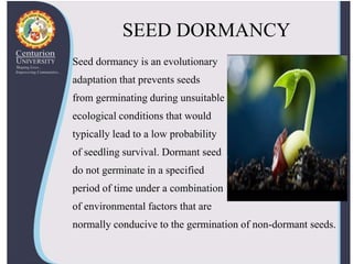 Seed dormancy | PPTX