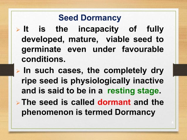 SEED DORMANCY.pptx | Gardening | Home & Garden