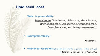Seed dormancy, its causes and applicability | PPTX