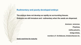 Seed dormancy, its causes and applicability | PPTX