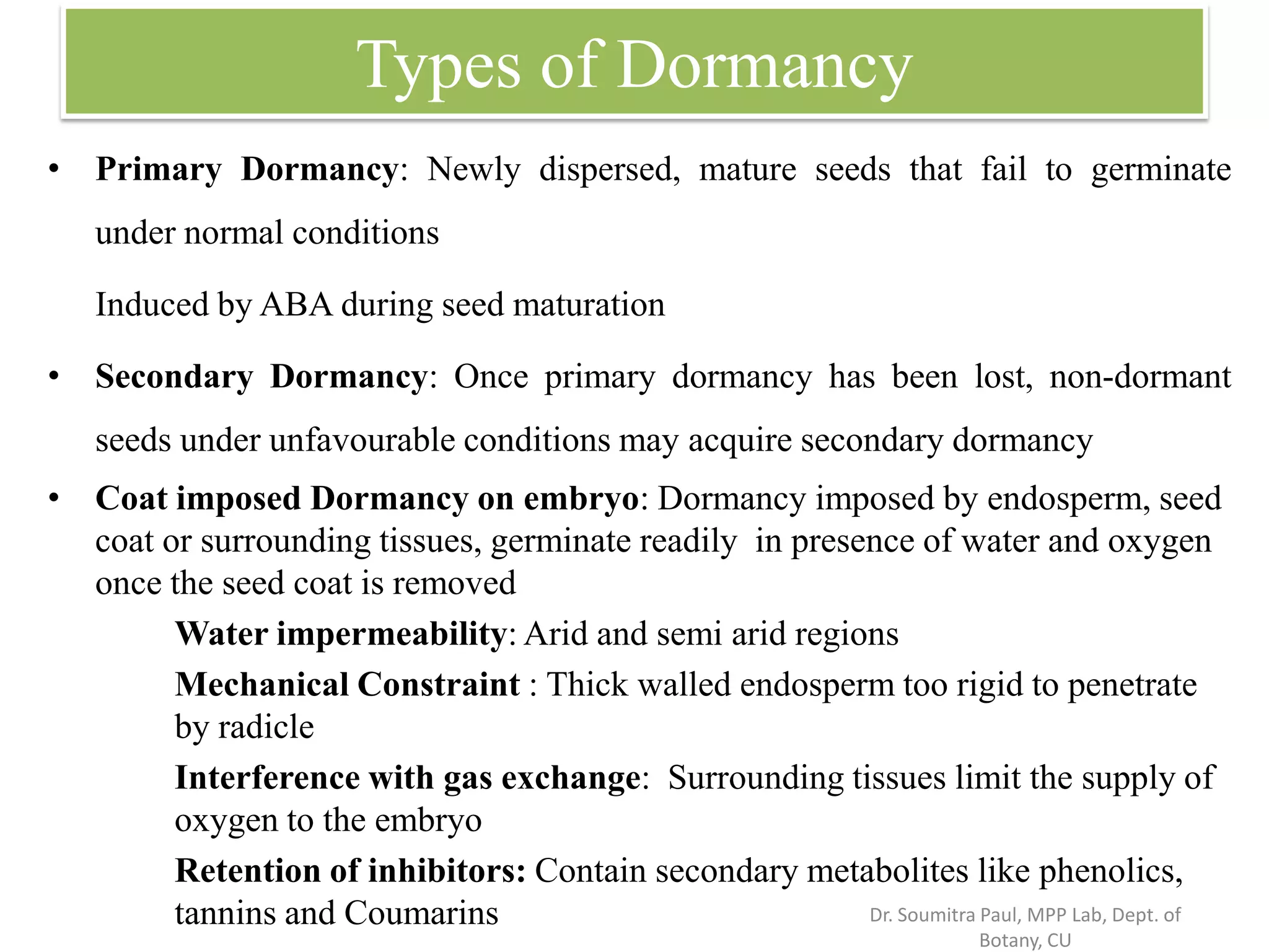 Seed dormancy and germination regulation | PDF