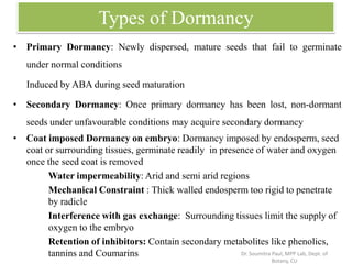 Seed dormancy and germination regulation | PDF