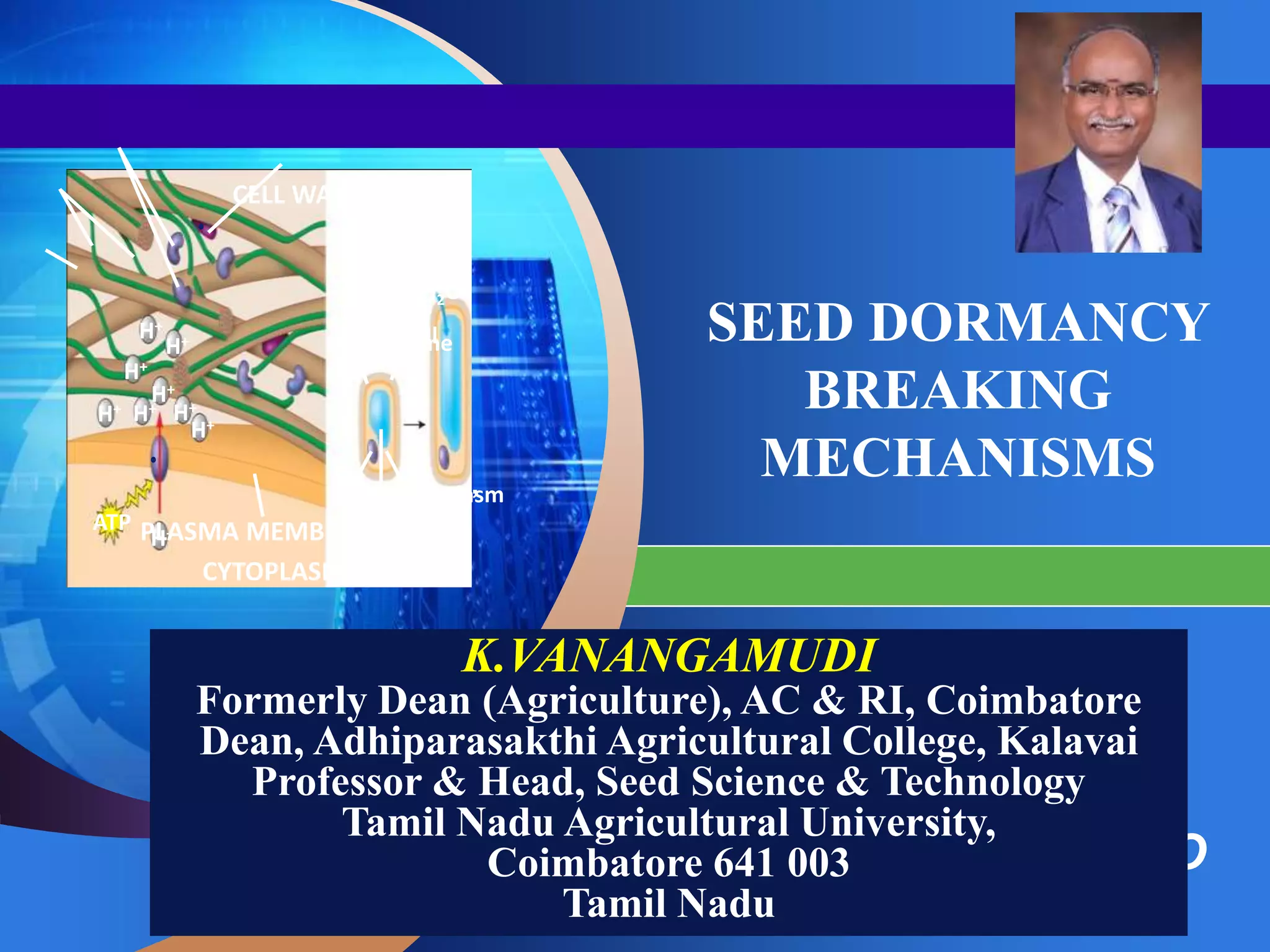 Seed dormancy breaking mechanisms.ppt/slideshare/Dr. K. Vanangamudi | PPT